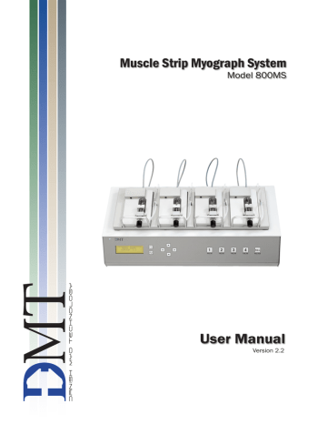 Muscle Strip Myograph System 800MS User Manual | Manualzz