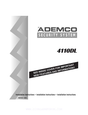 ADEMCO 4110DL Installation Instructions | Manualzz