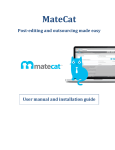 MateCat Translation Software User Manual | Manualzz