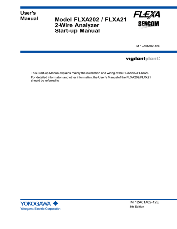 FLXA202 / FLXA21 2-Wire Analyzer Start-up Manual | Manualzz