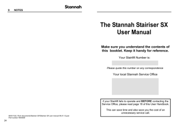 Stannah Stairiser SX User Manual | Manualzz