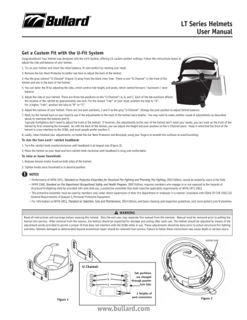 Bullard Fire Helmet LT LTX & LT LTG4X User Manual | Manualzz
