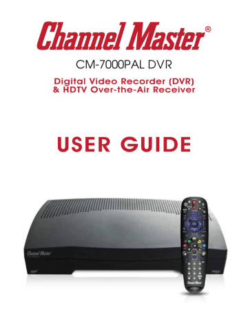 Channel Master CM-7000PAL DVR User manual | Manualzz