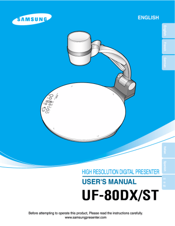 Samsung UF-80 DX, UF-80 ST Digital Presenter Manual | Manualzz
