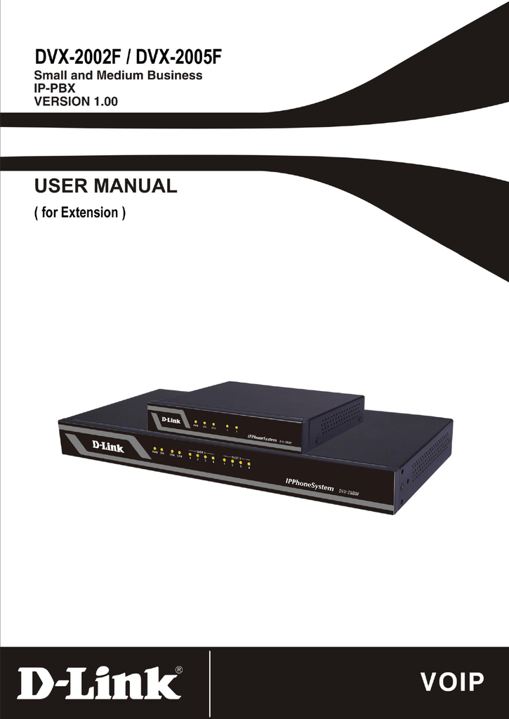 D-Link DVX-2002F User manual | Manualzz
