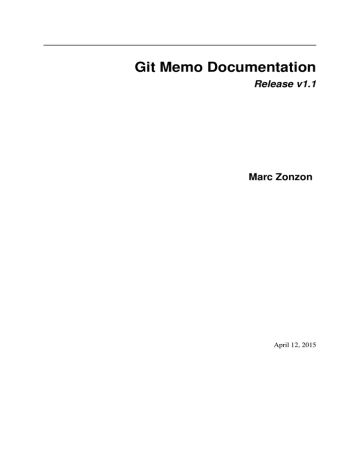 Git Memo Documentation | Manualzz