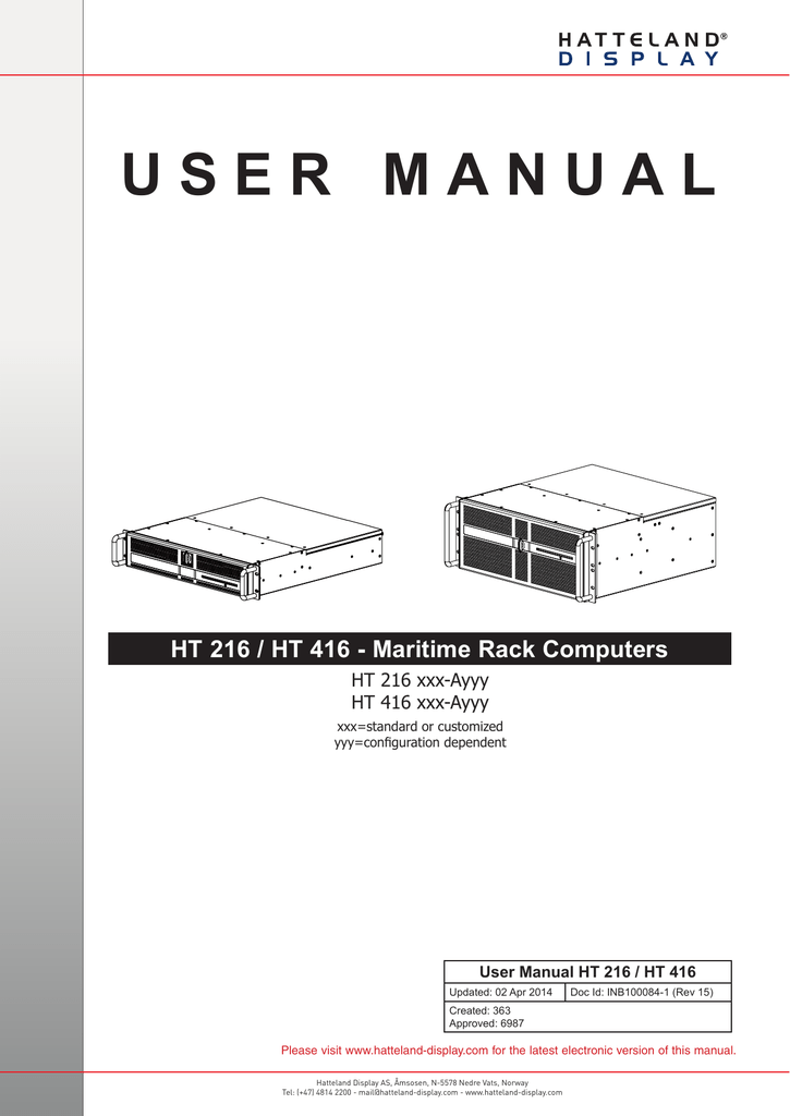 Hatteland Technology HT 00250 OPT-A1 User Manual | Manualzz