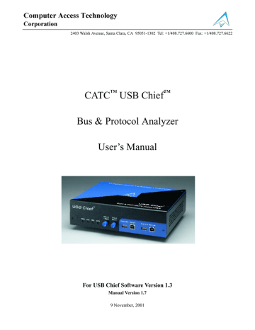 Lecroy USB Chief Protocol Analyzer User Manual | Manualzz