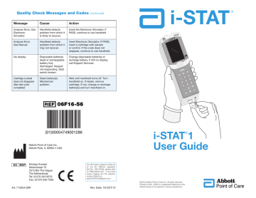 i-STAT 1 User Guide | Manualzz