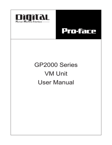 Pro-face GP2000-VM41 User manual | Manualzz