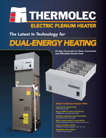 Thermolec TU Plenum Heater Installation Instructions | Manualzz