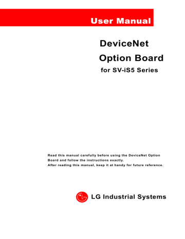 DeviceNet Option Board SV-iS5 Option Board User Manual | Manualzz