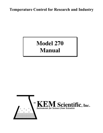 Temperature Controller 270 Manual | Manualzz