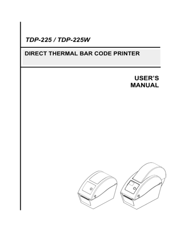 TSC TDP-225 User manual | Manualzz