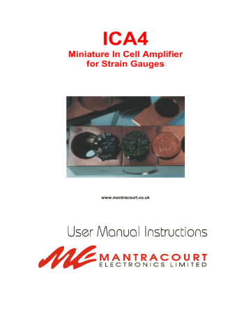 Strain Gauge Amplifier ICA ICA4 User Manual | Manualzz