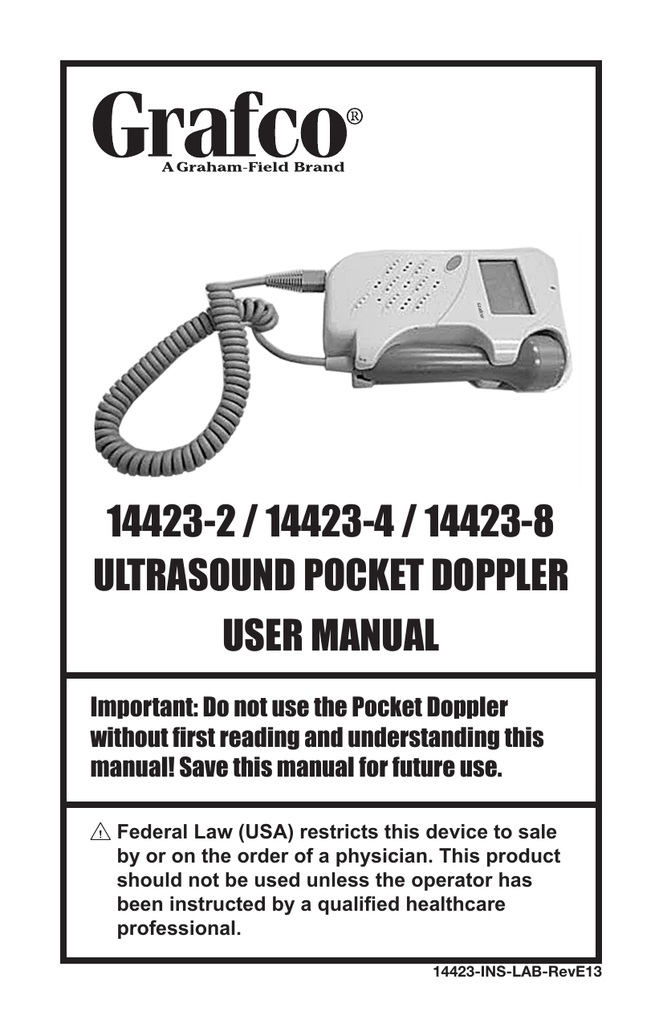 User Manual - Ultrasound Pocket Doppler | Manualzz