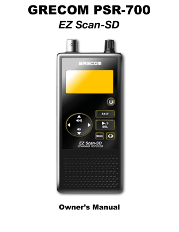 Grecom EZ Scan-SD PSR-700 Owner's Manual | Manualzz