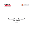 Lincoln Electric Power Wave Manager User Manual | Manualzz