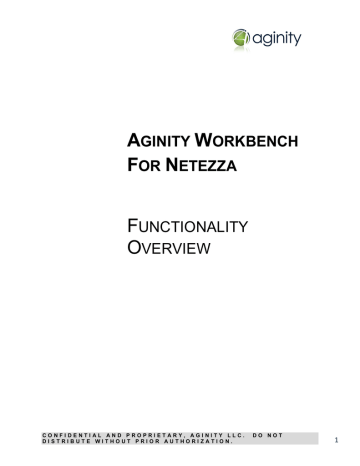 Aginity Workbench Functionality Overview | Manualzz