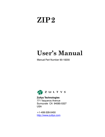 ZIP2 User’s Manual | Manualzz