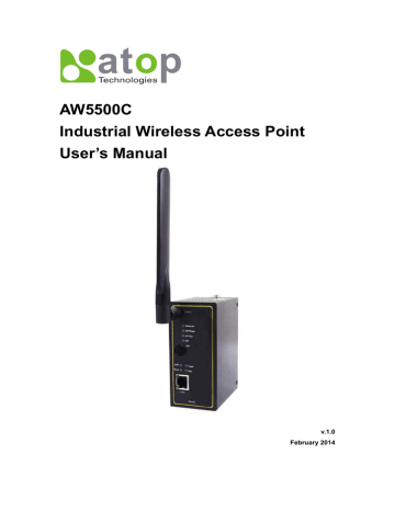 Industrial Wireless Access Point AW5500C Manual - Atop | Manualzz