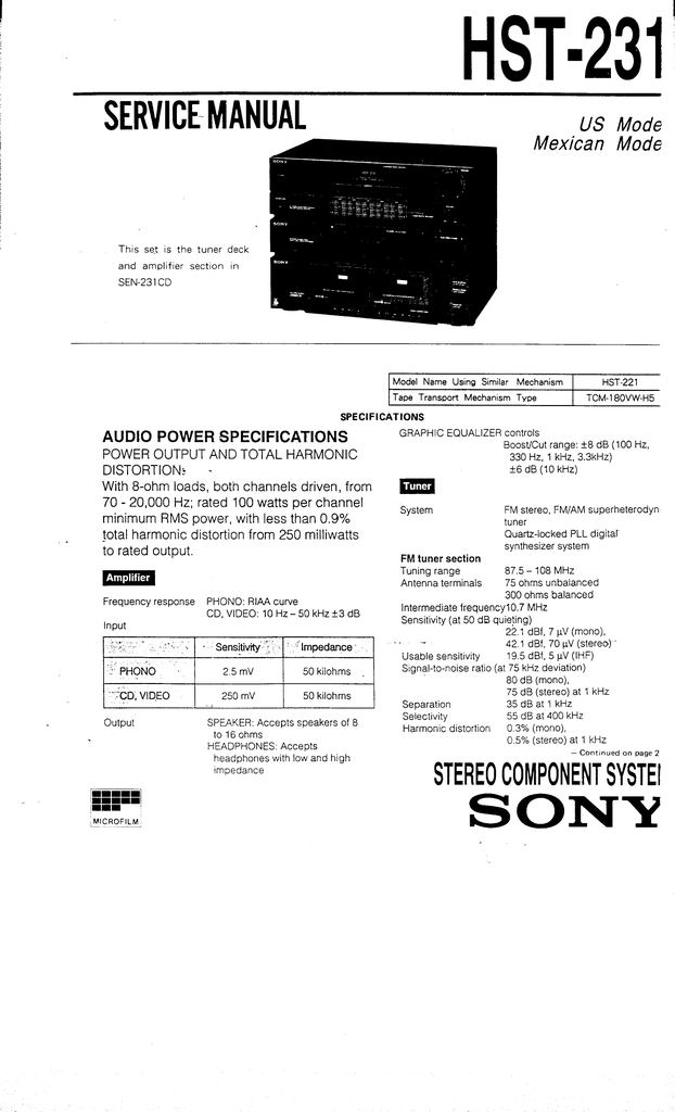 Sony Hi-fidelity Stereo System HST-471 Cassette Deck,, 55% OFF
