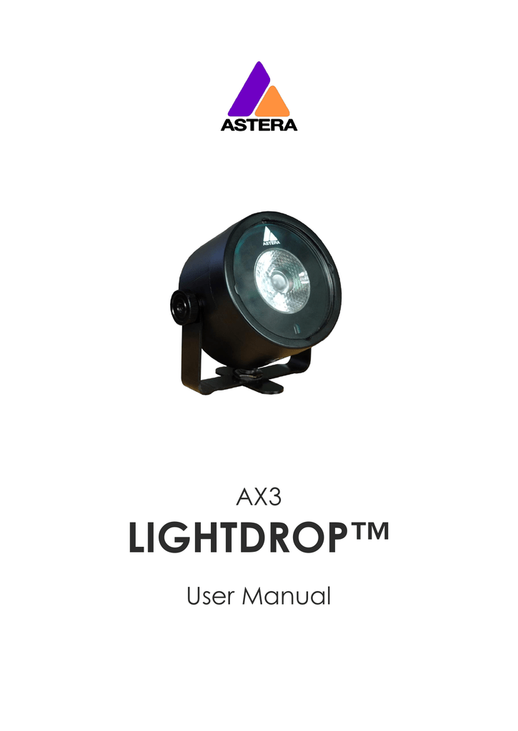 Astera Lightdrop AX3 User manual | Manualzz