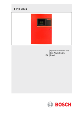 Bosch FPD-7024 - Installation and Operation Manual, Quick start Guide ...