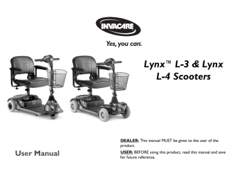 Invacare Lynx L-3 User manual | Manualzz
