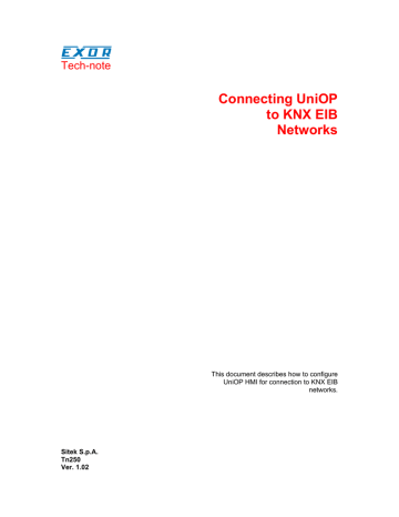 UniOP HMI Tech note - Connecting UniOP to KNX EIB Networks | Manualzz