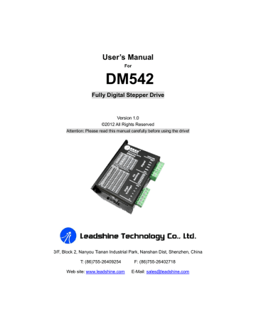 Leadshine Technology DM542 User manual | Manualzz