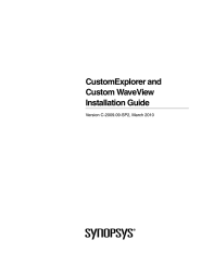 Synopsys CustomExplorer - installation Guide