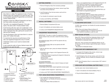 BARSKA Biometric Safe User's Manual | Manualzz