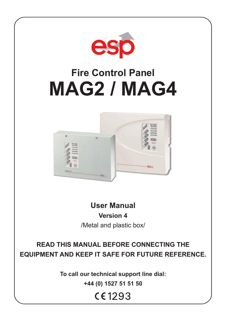 Fire Control Panel MAG2 / MAG4 | Manualzz