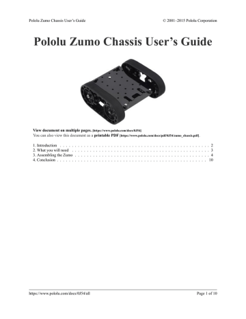 Pololu Zumo Chassis User's Guide | Manualzz