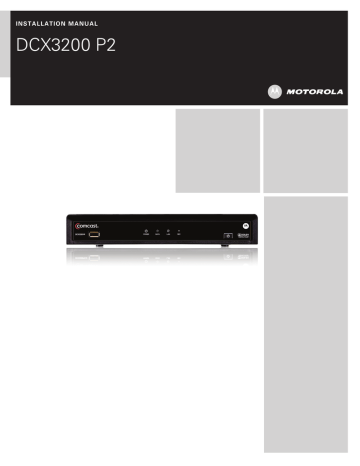 Motorola DCX3200 P2 Installation manual | Manualzz