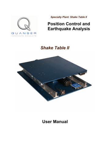 Quanser Shake Table II User Manual | Manualzz