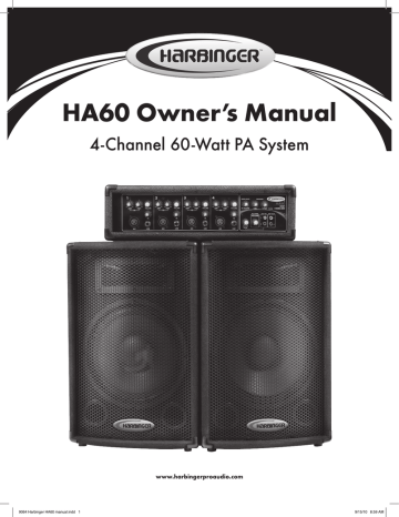 PA System HA60 4-Channel 60-Watt Owner’s Manual | Manualzz