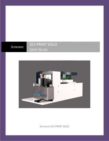 Scinomix SCI-PRINT SOLO User Guide | Manualzz