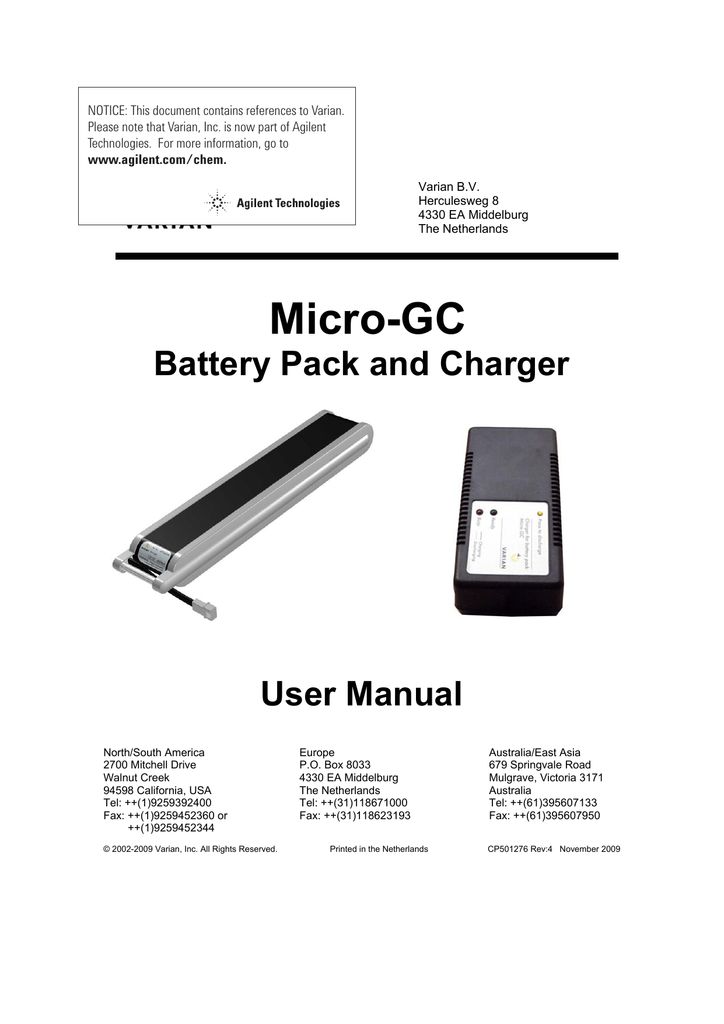 Varian CP-4900 Micro-GC User manual | Manualzz