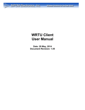 BiPOM WRTU Client User Manual | Manualzz