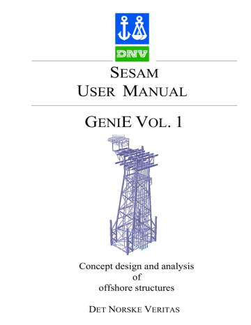 SESAM GeniE Vol. 1 User Manual | Manualzz