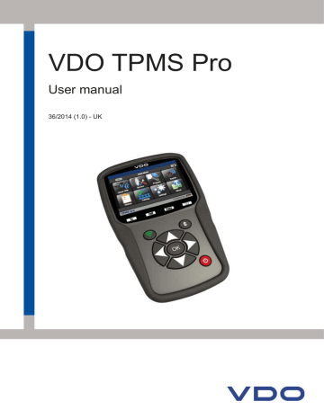 VDO TPMS Pro User manual | Manualzz