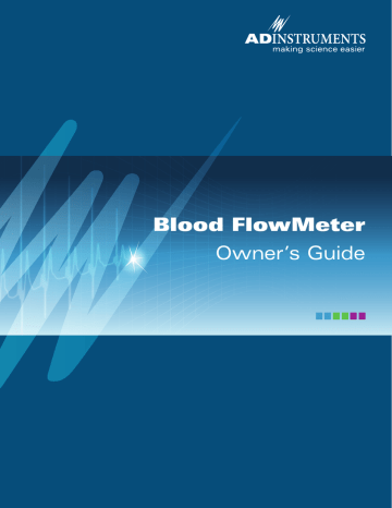 Blood FlowMeter IN191 Owner's Guide | Manualzz
