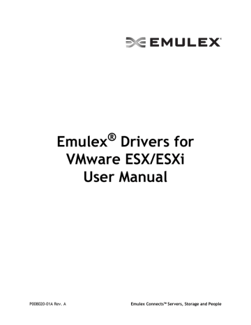 Broadcom Emulex Drivers for VMware ESX/ESXiUser User guide | Manualzz