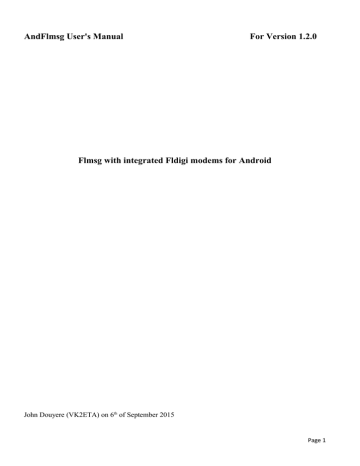 Flmsg Software AndFlmsg User's Manual | Manualzz