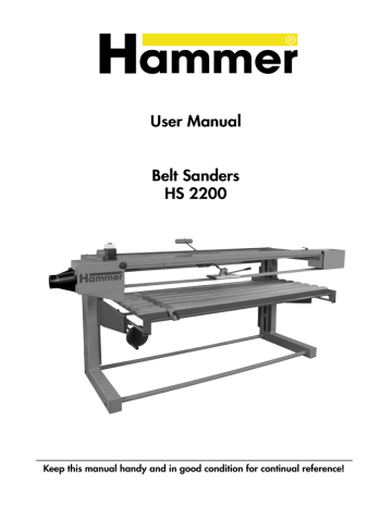 HAMMER Belt Sander HS 2200 User Manual | Manualzz