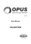 OPUS Spectroscopy Software User Manual - Validation | Manualzz