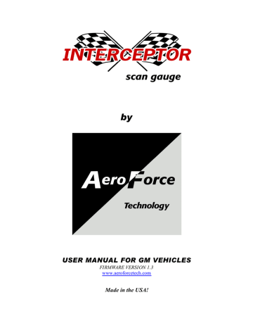 scan gauge Interceptor User Manual | Manualzz