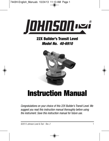 Johnson Level 40-6910 Instruction manual | Manualzz